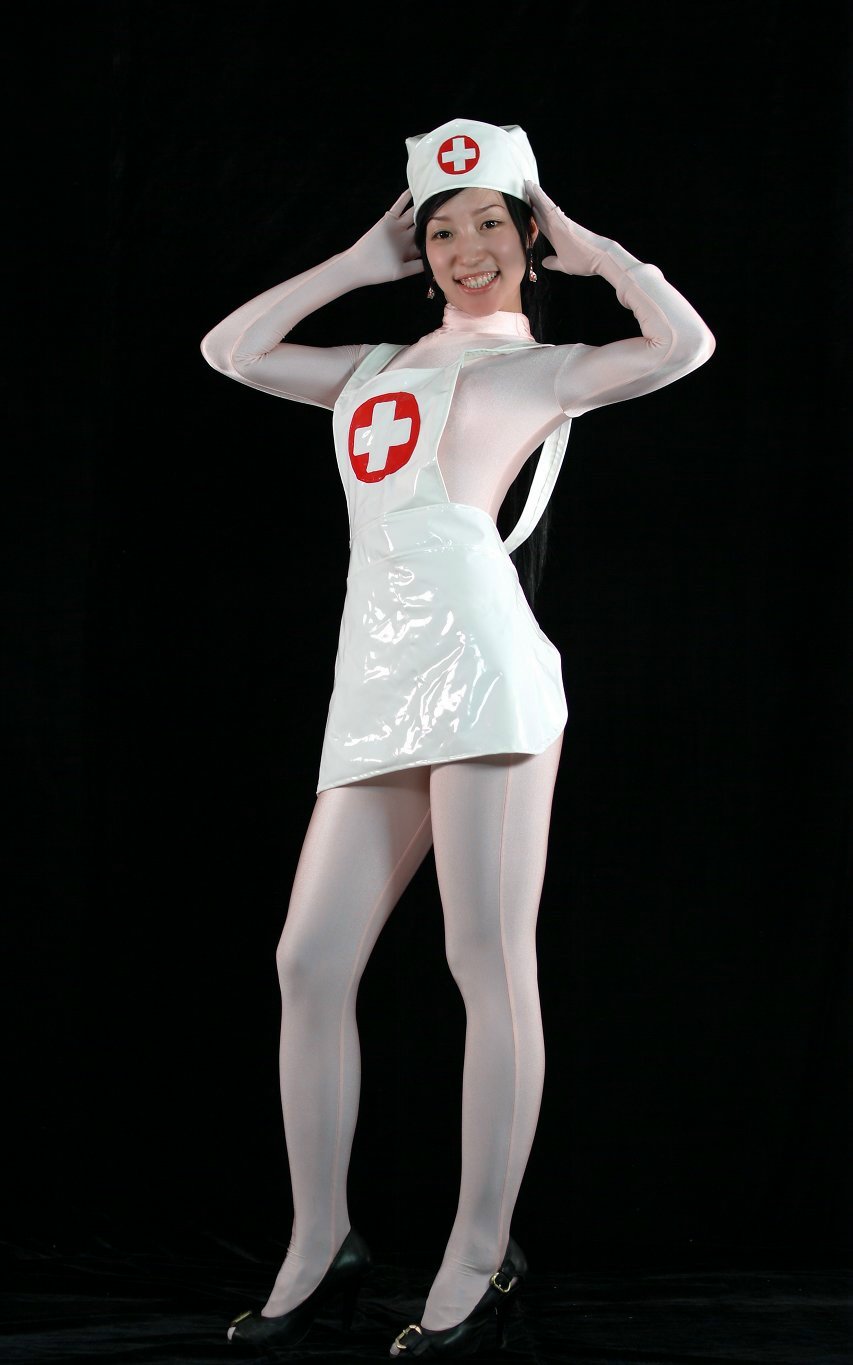White Pvc Apron Nurse Sexy Halloween Costume